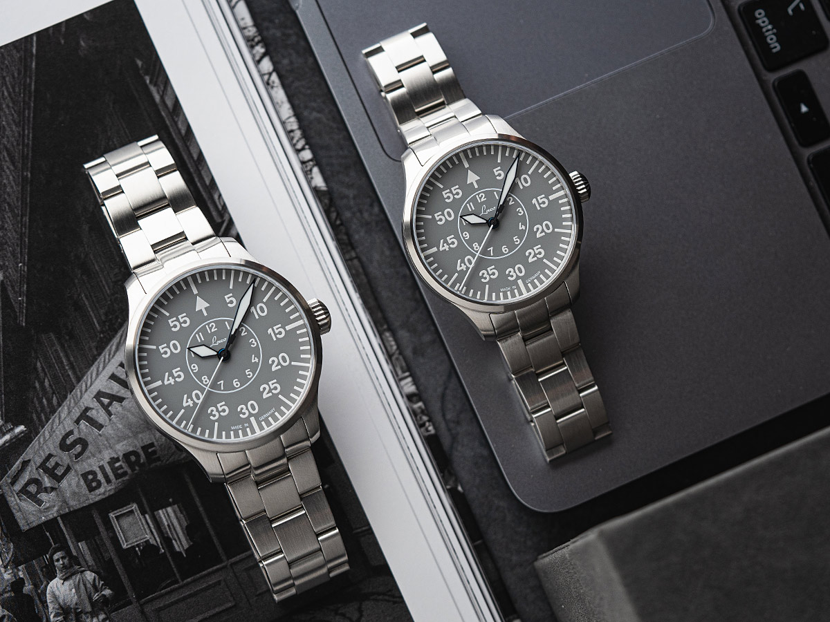 Pilot Watches BASIC by Laco Watches | Model Aachen Grau 39 MB